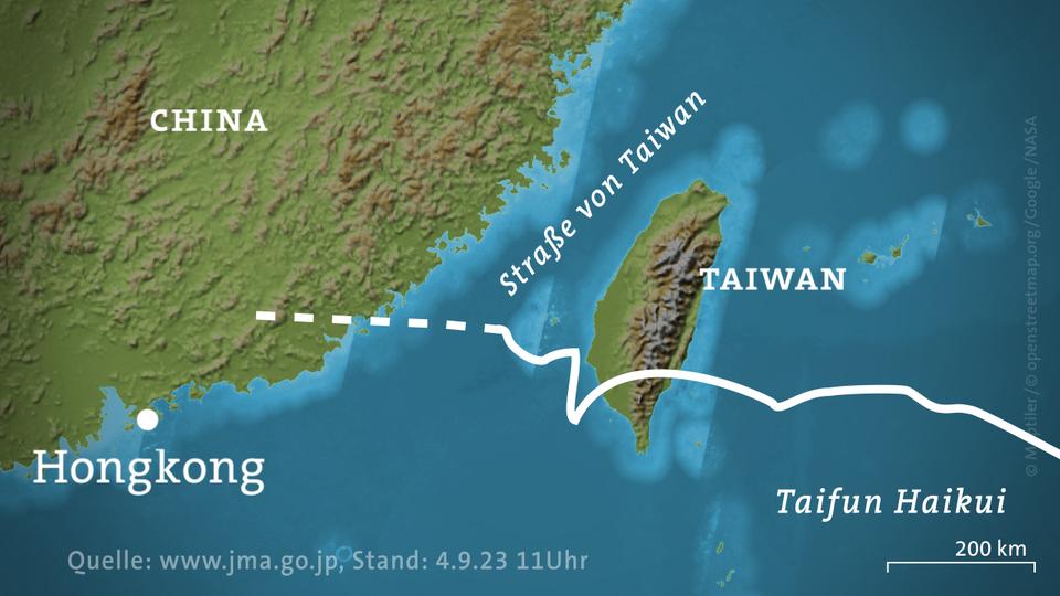 Mehr als 100 Verletzte nach Taifun "Haikui" in Taiwan | tagesschau.de
