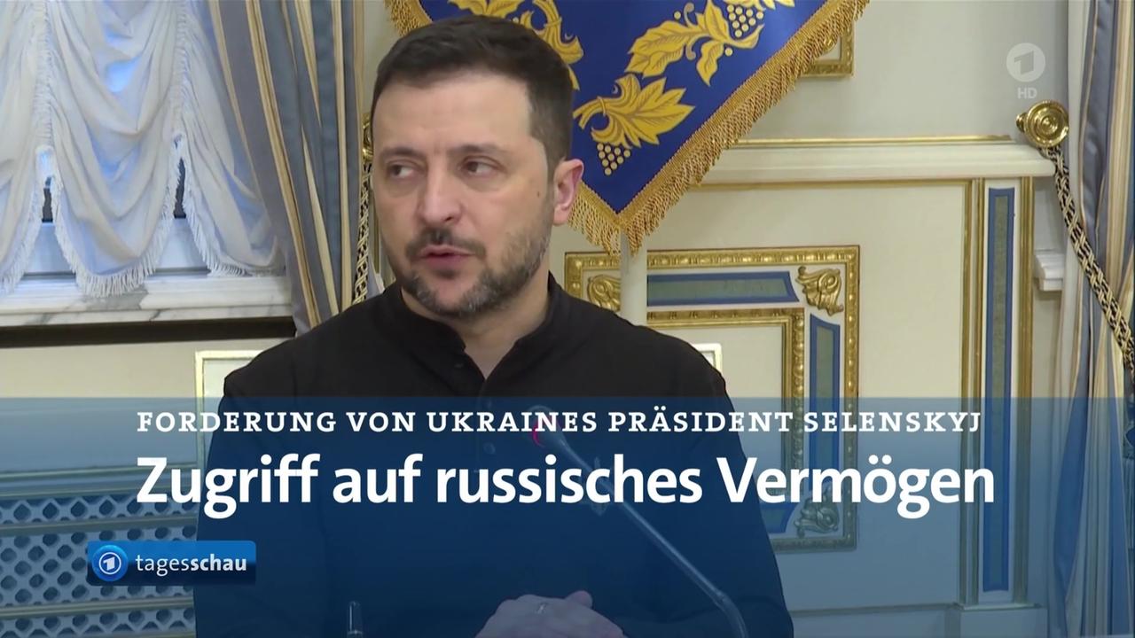 Selenskyj fordert Zugriff auf eingefrorenes russisches Vermögen | tagesschau.de