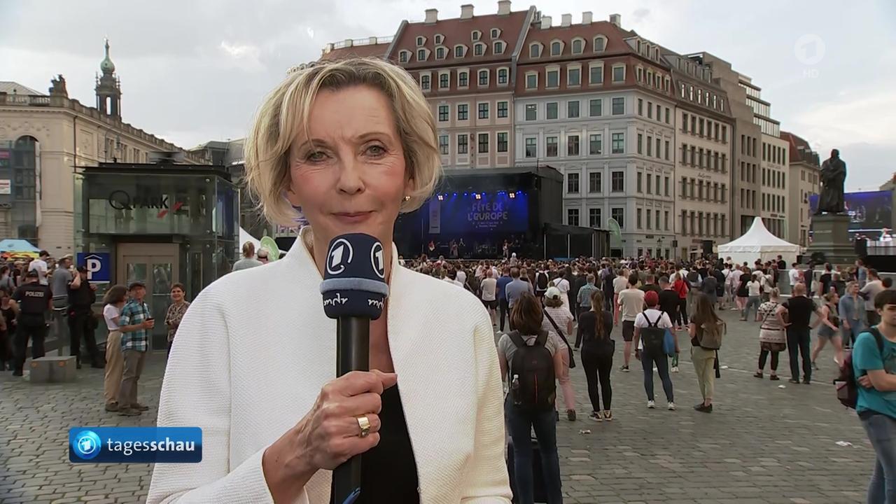 Sabine Rau, ARD Paris, zzt. Dresden, zur beeindruckenden Rede von ...