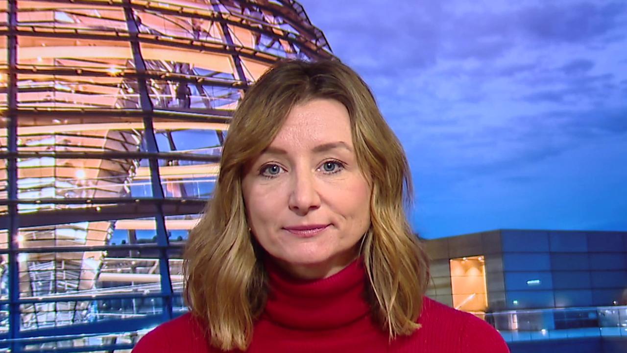 Sarah Frühauf, ARD Berlin, mit Reaktionen aus der Politik auf den ...