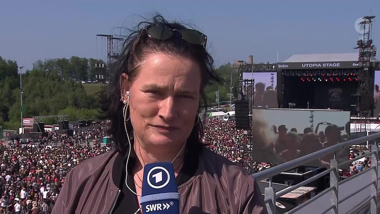 Ute Spangenberger, SWR, zum Auftakt des Open-Air-Festivals Rock am Ring ...