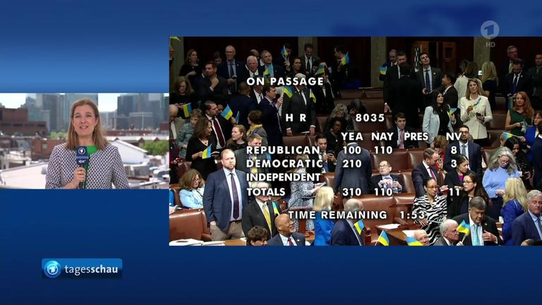 Kerstin Klein, ARD Washington, zur Zustimmung für Ukraine-Hilfen | tagesschau.de