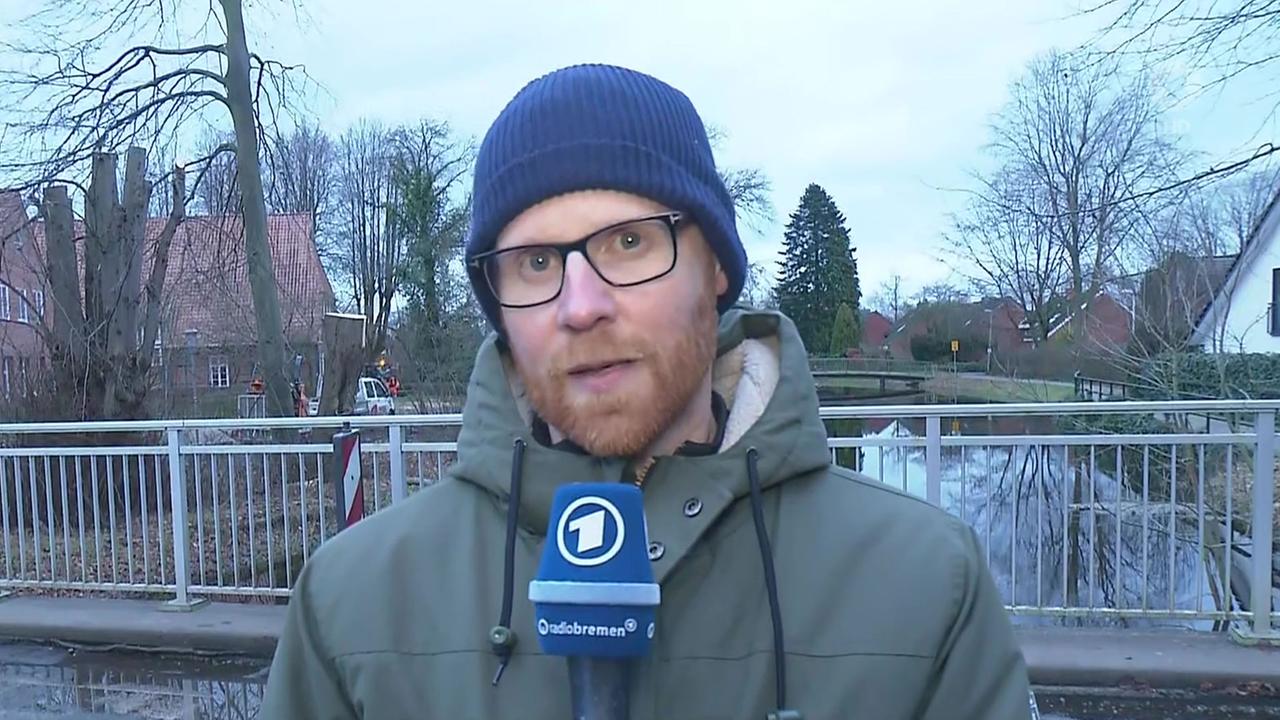 Jan Meier-Wendte, NDR, zur Lage am Wörpe-Deich in Lilienthal ...