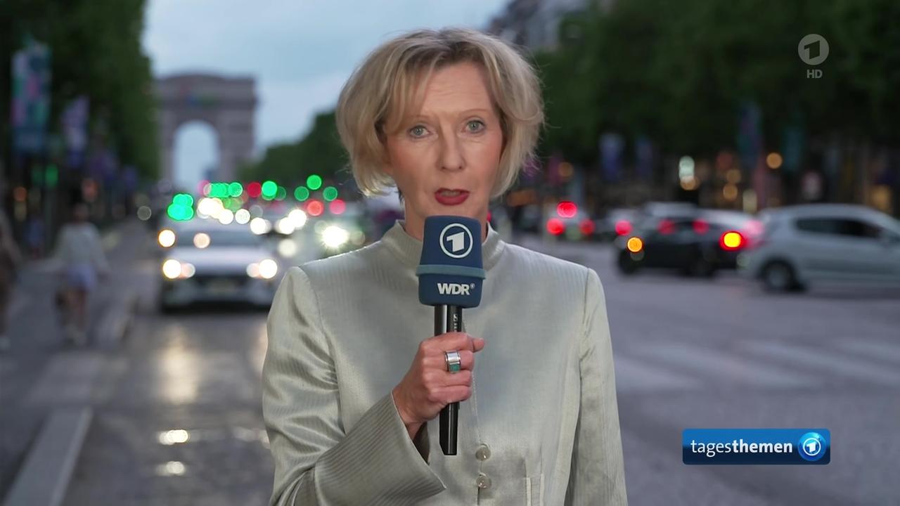 "Ein geschwächter französischer Präsident", Sabine Rau, ARD Paris, zur ...