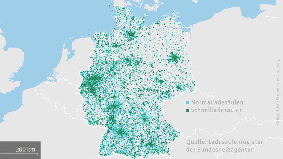 Urlaub mit dem E-Auto: Wie dicht ist das deutsche Ladenetz? | tagesschau.de