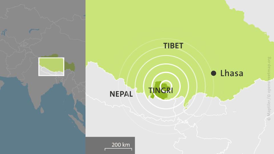 Suche nach Überlebenden des Erdbebens in Tibet | tagesschau.de