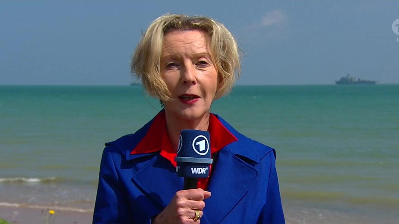Sabine Rau, ARD Paris, zzt. Omaha Beach, zu den Gedenkfeierlichkeiten ...