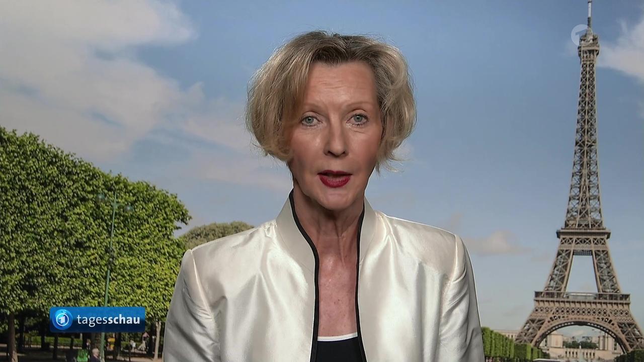 "Präsident Macron schlägt neue Einnahmen vor", Sabine Rau, ARD Paris ...