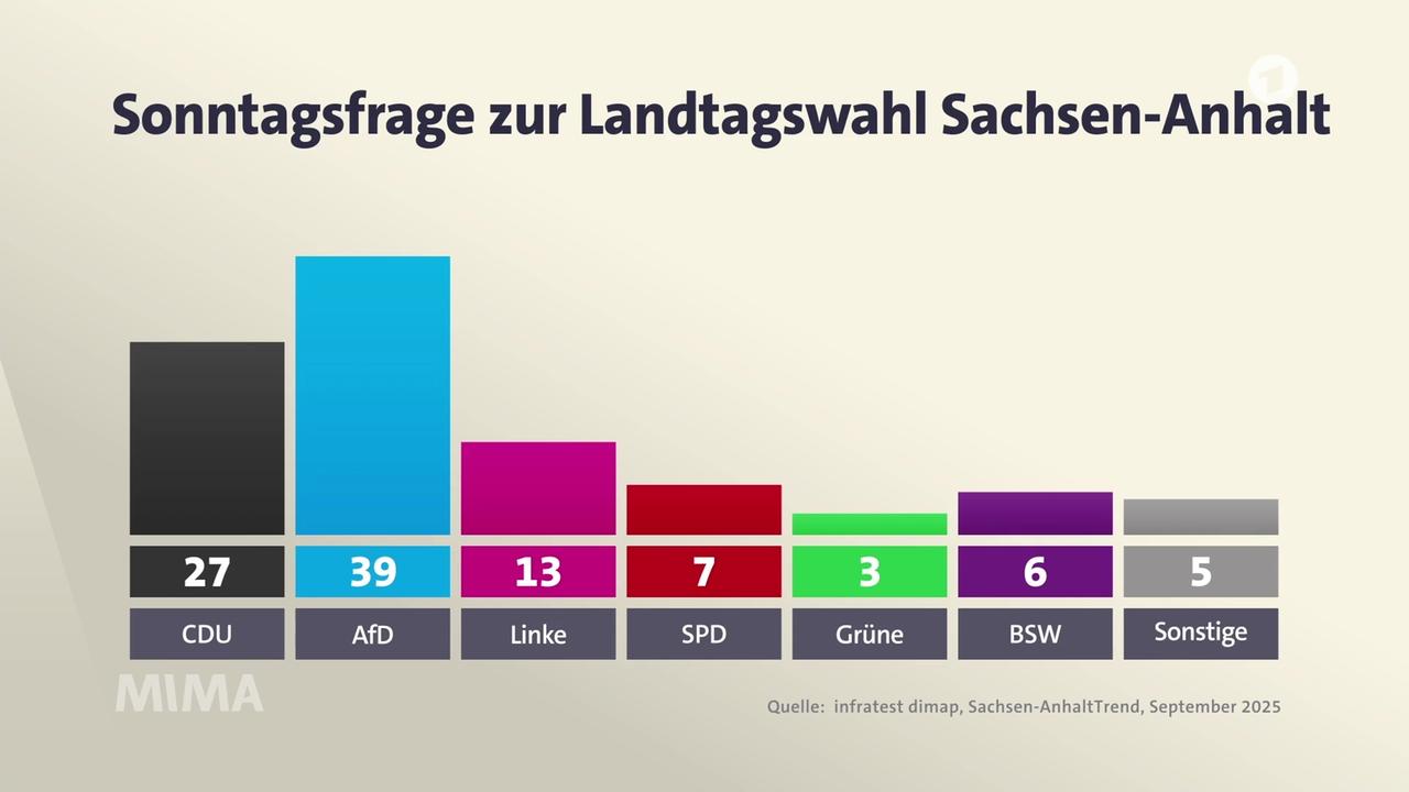 Ein Jahr vor der Landtagswahl in Sachsen-Anhalt liegt die AfD in ...