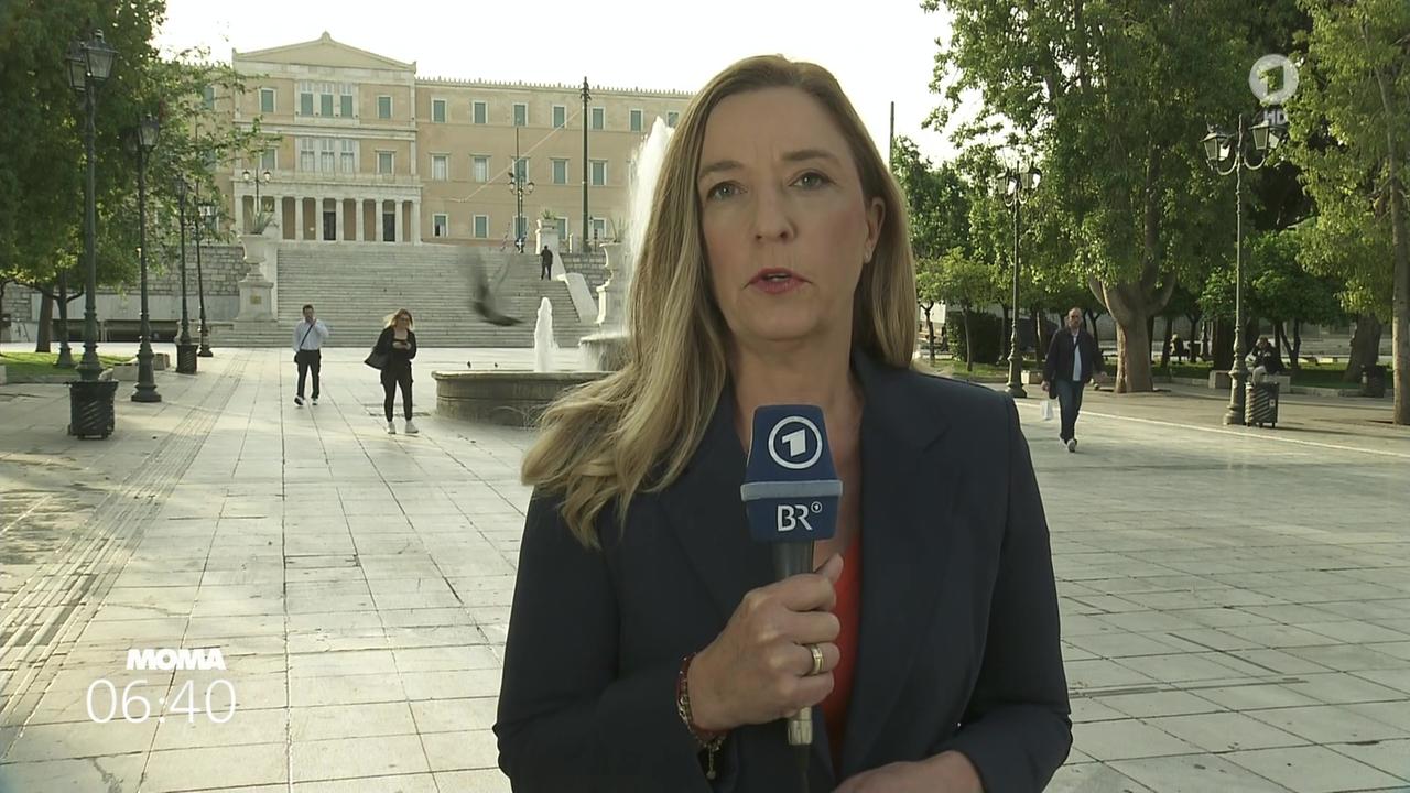 "Mit diesem Abstand hat hier niemand gerechnet", Anja Miller, ARD Rom, zzt. Athen, zu Wahlsieg ...
