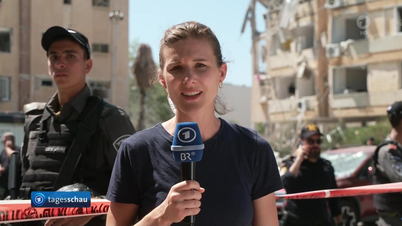 Sophie von der Tann, ARD Tel Aviv, zur Lage in Israel nach Bombardement durch den Iran ...