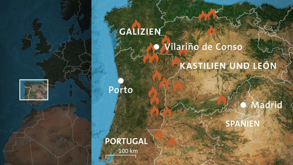 Waldbrände in Spanien vernichten riesige Flächen | tagesschau.de