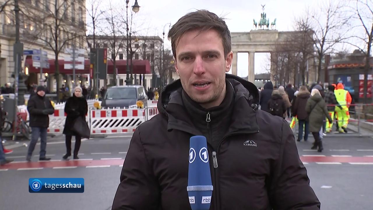 Tom Garus, ARD Berlin, über die Abschlusskundgebung der Bauernproteste ...