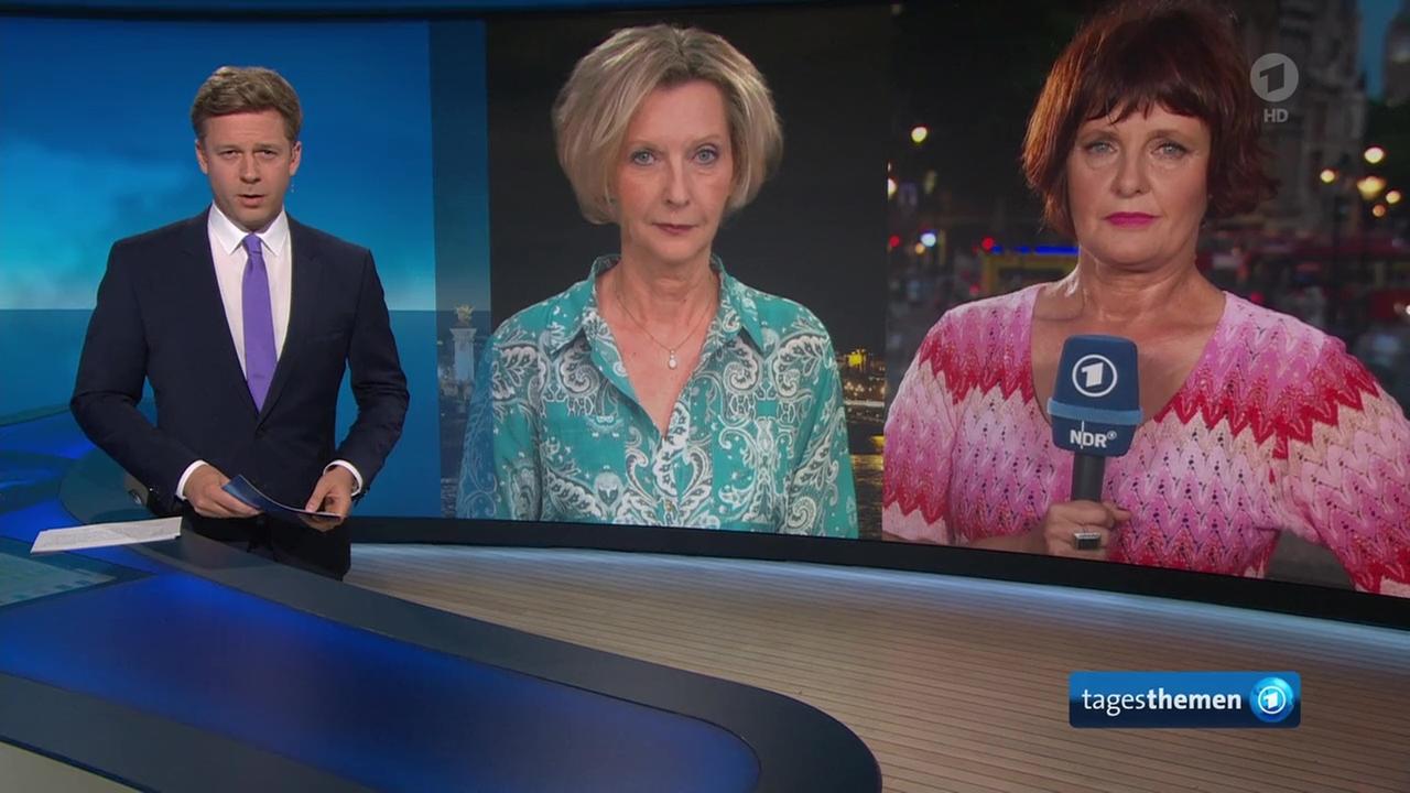 Sabine Rau, ARD Paris und Annette Dittert, ARD London, zur Hitzewelle ...