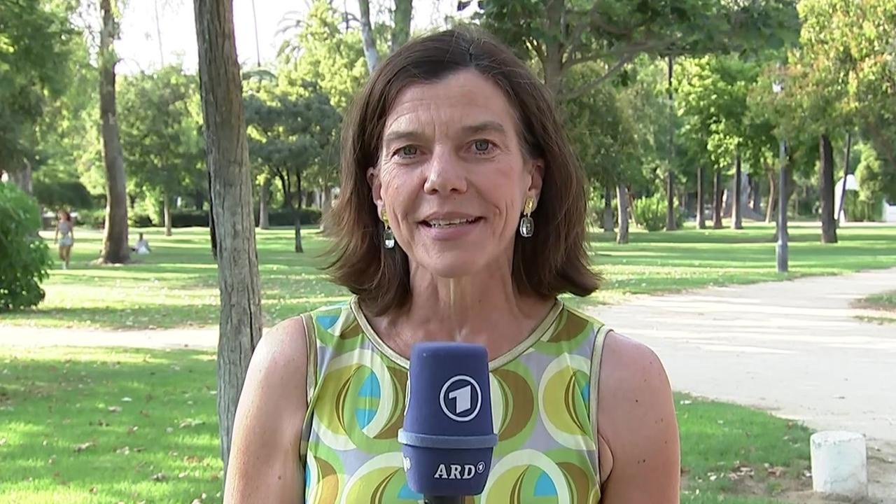 Kristina Böker, ARD Madrid, zzt. Sevilla, zur Hitzewelle in den ...
