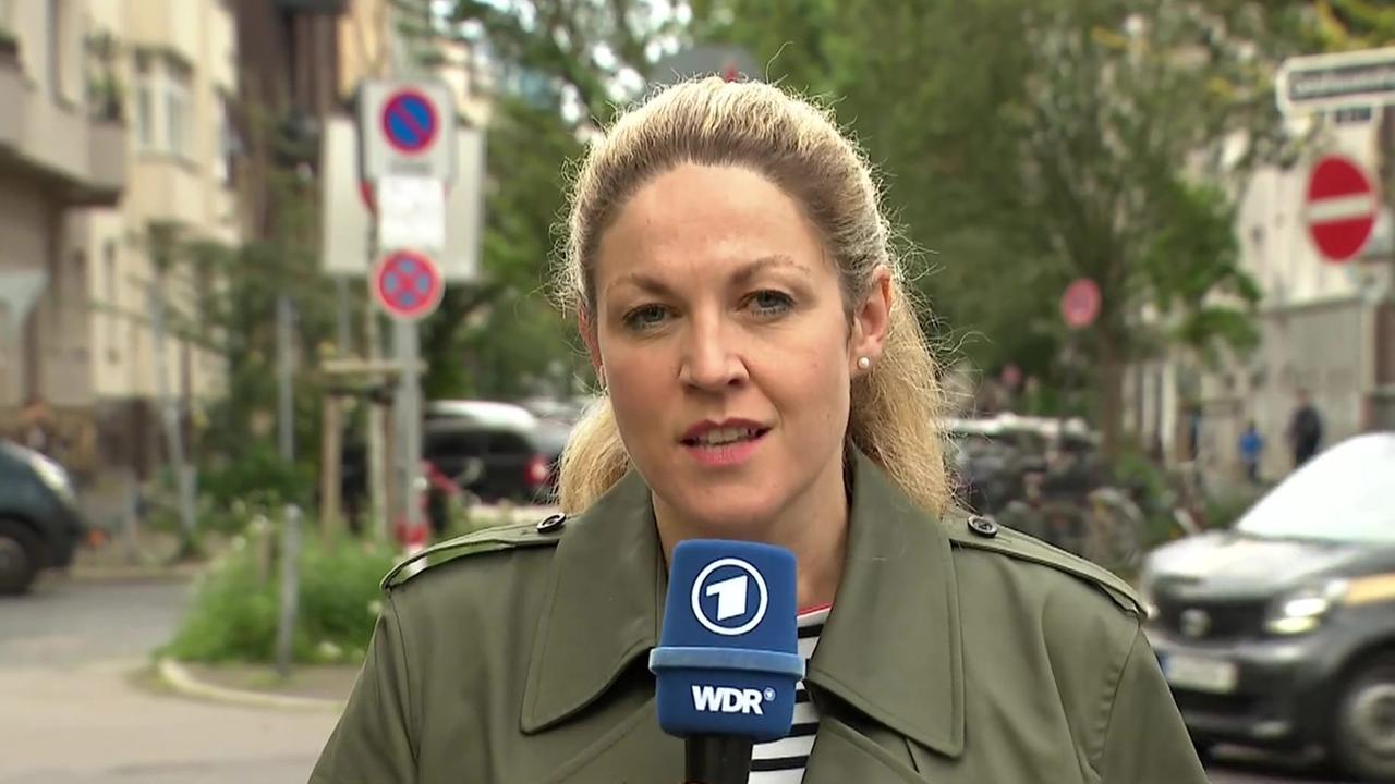 Christina von Below, WDR, mit Einzelheiten zum Brand in Düsseldorf ...